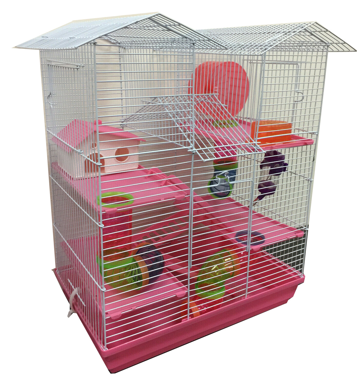 5-Floor Large Twin Towers Hamster Habitat Cage Rodent Gerbil Mouse Mice ...