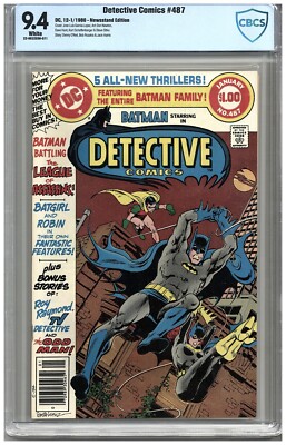 Detective Comics #487 CBCS 9.4 NM White pgs 12-1/80 Newsstand Editio | eBay