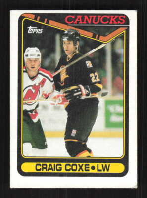 Craig Coxe RC 1990 Topps Vancouver Canucks #339 | eBay