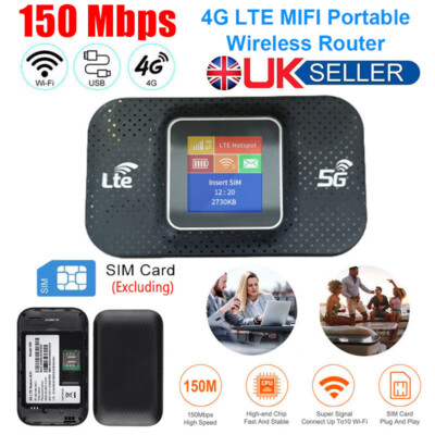 Unlocked 4G LTE LCD Portable WiFi Mobile Broadband Wireless Router MiFi ...