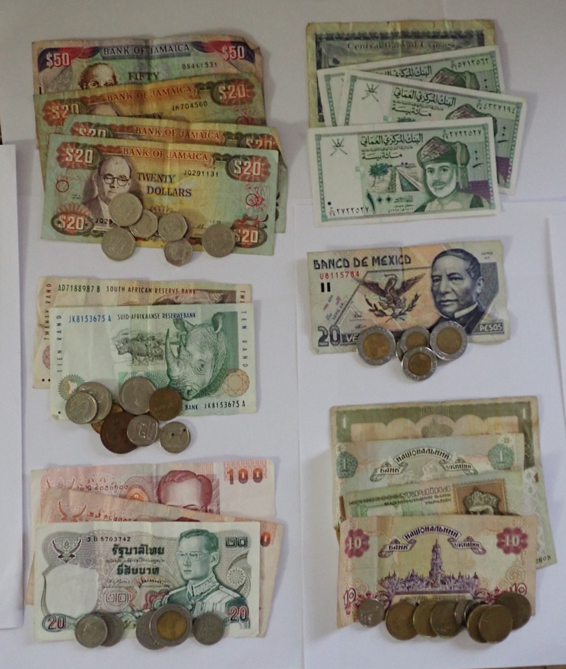 Job Lot Foreign Bank Notes and some coins | eBay UK