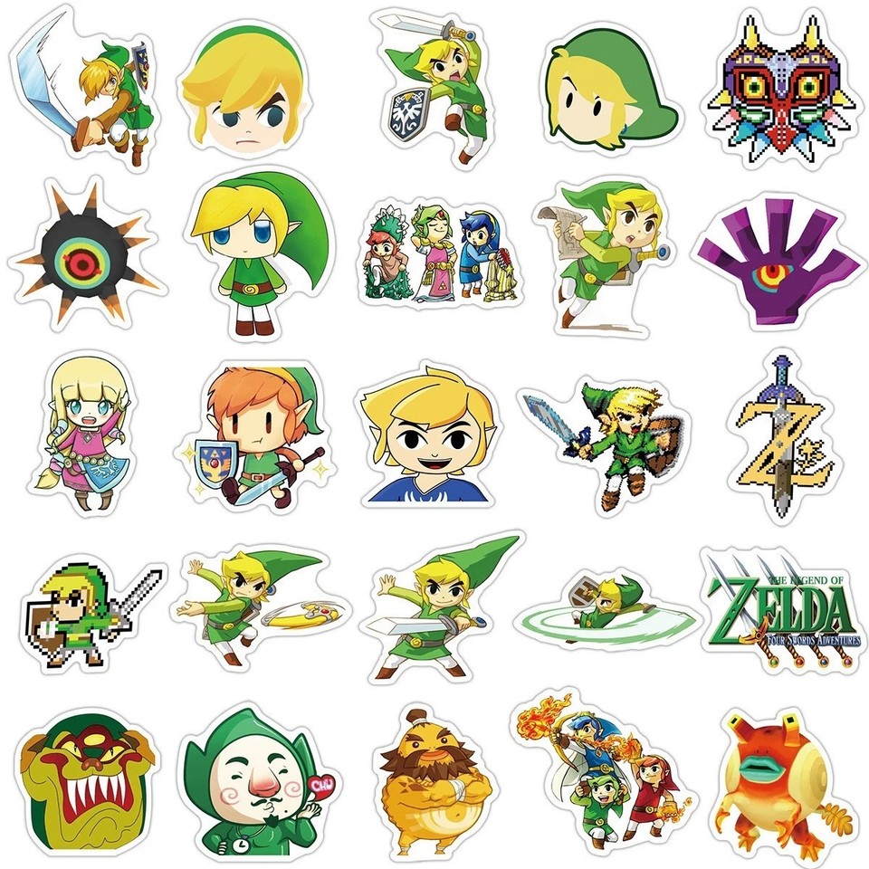 50PCS The Legend of Zelda Cartoon Stickers Laptop Decals Pack Brand New ...