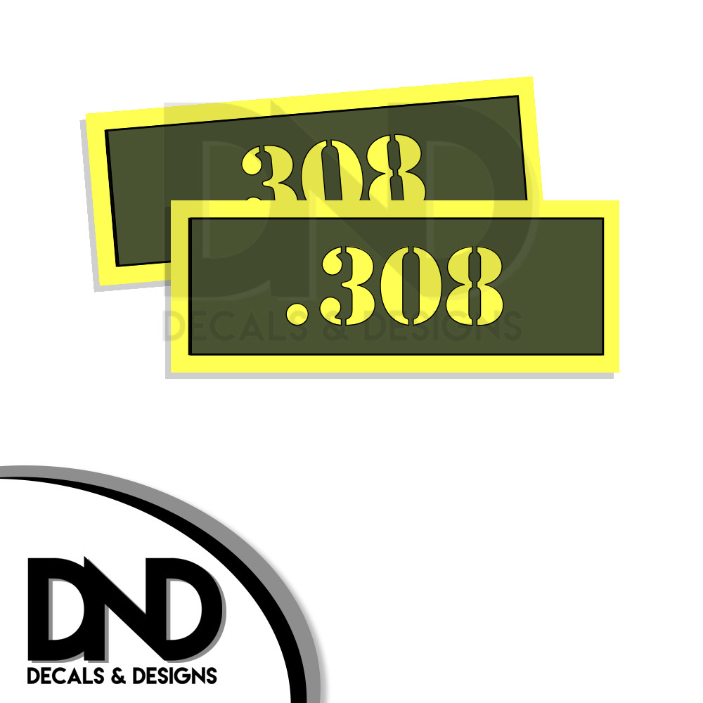 .308 Ammo Can Decal Gun Ammunition Box Firearm Gloss Sticker AG - 2 ...