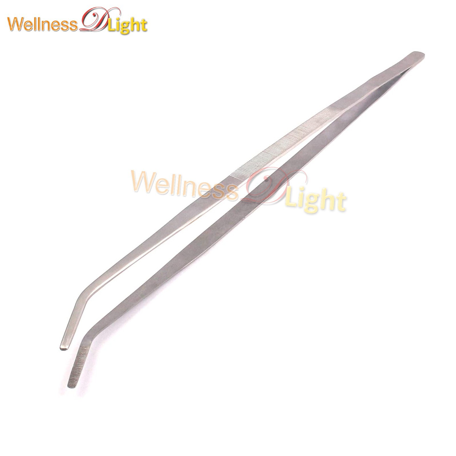 (Huge Jumbo Aquarium Tweezers) Thumb Dressing Forceps Curved Serrated ...