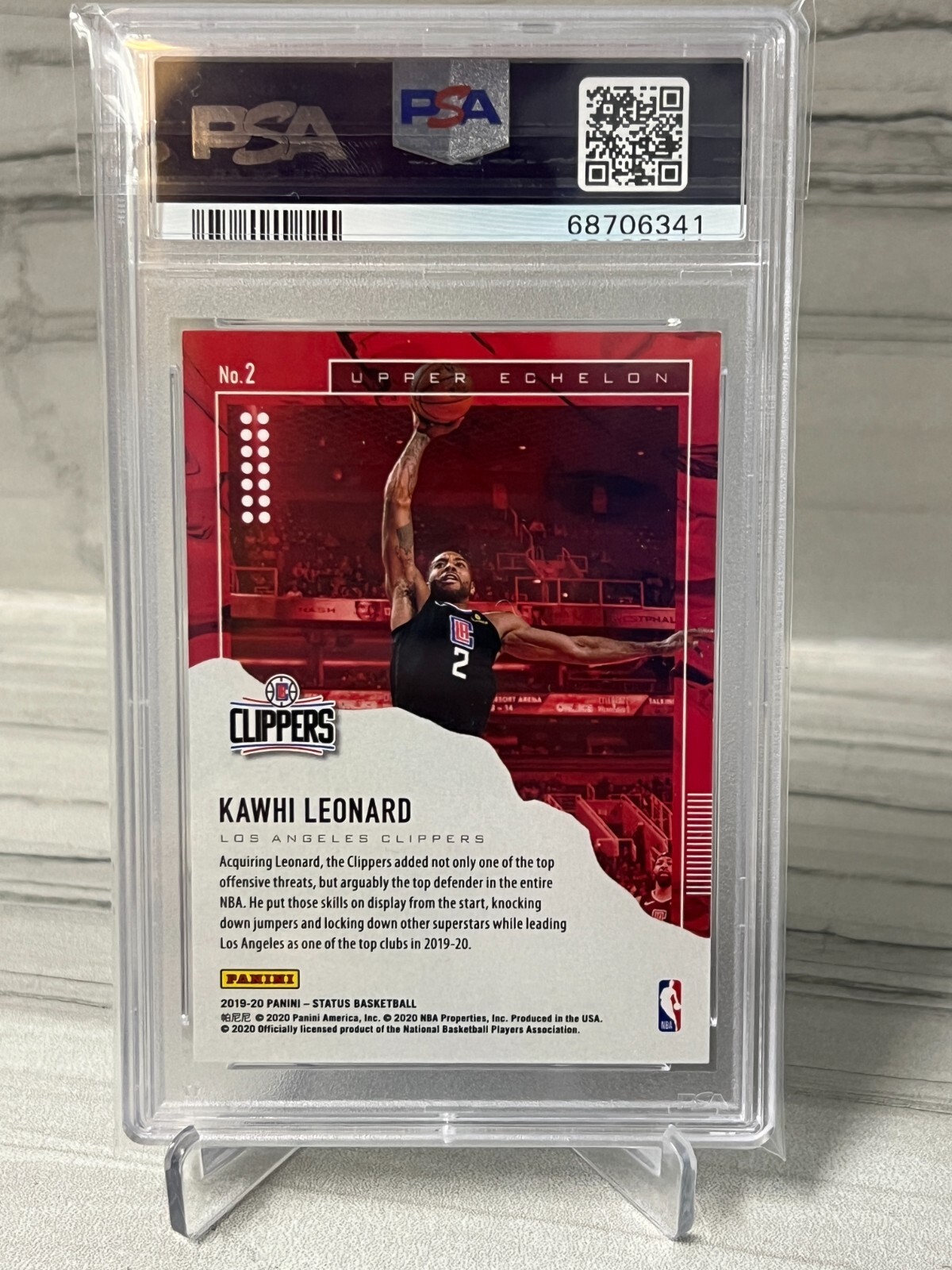 2019-20 Panini Status - Upper Echelon Kawhi Leonard #2 Green Escher ...