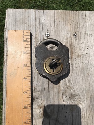 Antique Handmade Lock , Two Prong Key , Steampunk | eBay