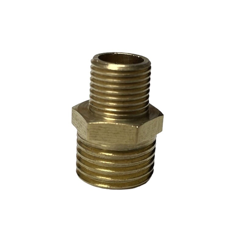 1/8” BSP Male to 1/4” BSP Brass Nipple Hex Coupler Connector Adapter ...