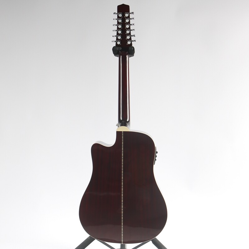 Taka 12 Strings Electric Acoustic Guitar Solid Spruce Top White ...