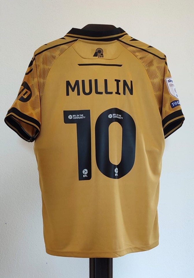 Wrexham AFC Away gold shirt 2024-2025 / Mullin 10 | eBay