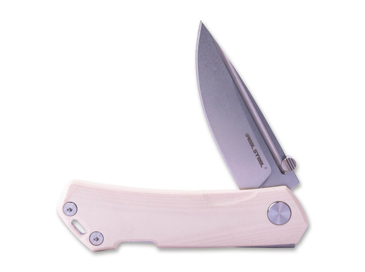 Real Steel Messer Luna Maius Eco Ivory G10 10Cr15CoMoV Stahl Backlock ...