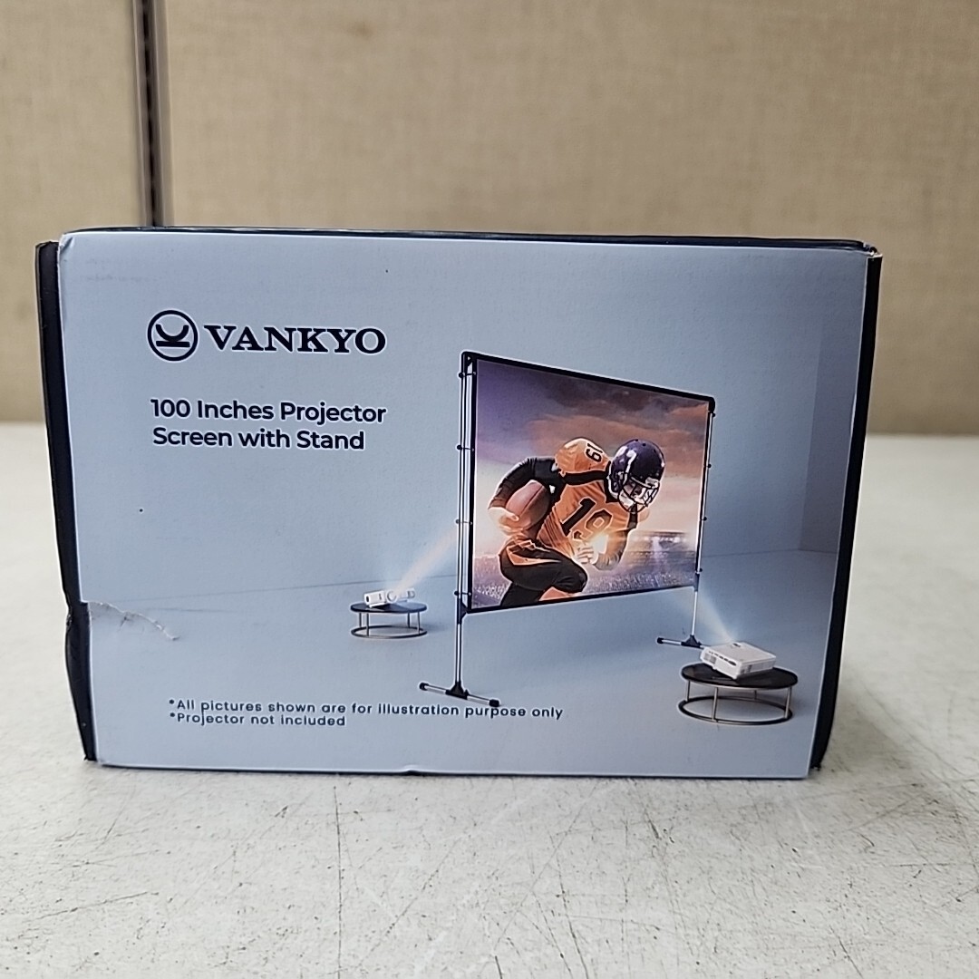 Vankyo Projector Screen With Stand 100 inch 16 9 Ratio. DAMAGED BOX for ...