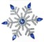 Large 3” Winter Wonderland Royal Blue Snowflake Brooch NEW Rhinestone ...