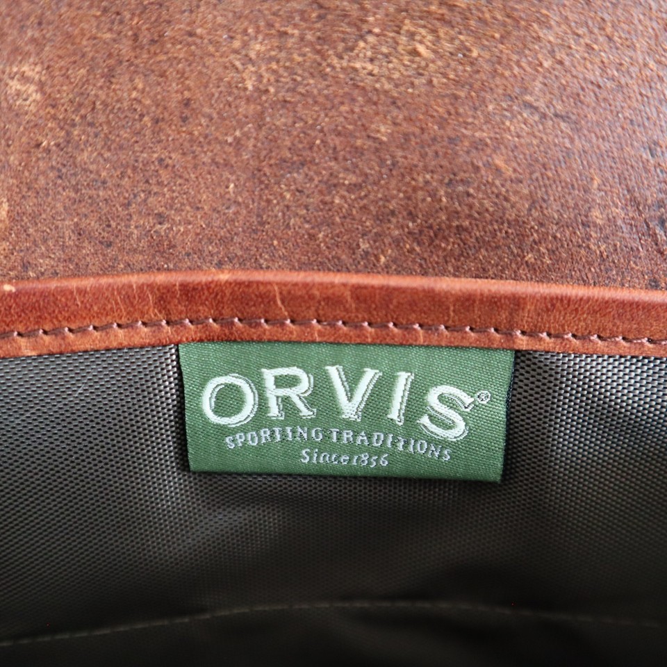 Vintage 90s Orvis Thick Bullhide Leather Portfolio Briefcase File 16 x ...
