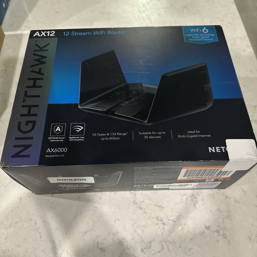 NETGEAR Nighthawk WiFi 6 Router (RAX120) 12-Stream Dual-Band Gigabit ...