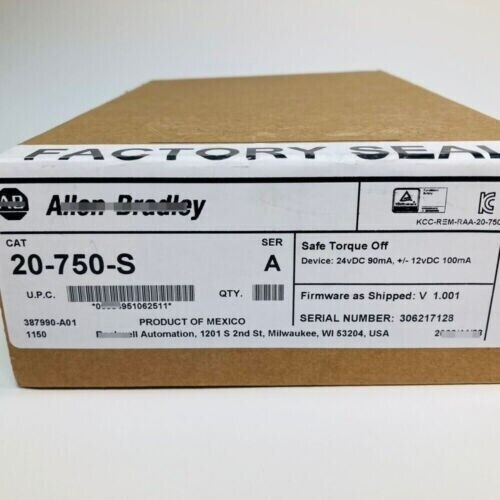 New Factory Sealed 20-750-S SER A PowerFlex 750 Safe Torque Off Option ...