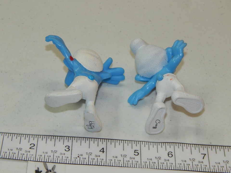 2013 Smurfs Hefty & Crazy Smurf Figure Lot McDonalds Happy Meal Toy | eBay
