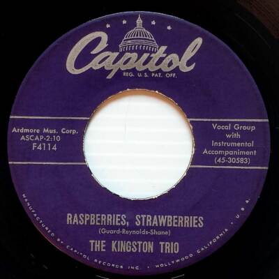 The Kingston Trio - Sally / Raspberries, Strawberries [7" 45 rpm Single ...
