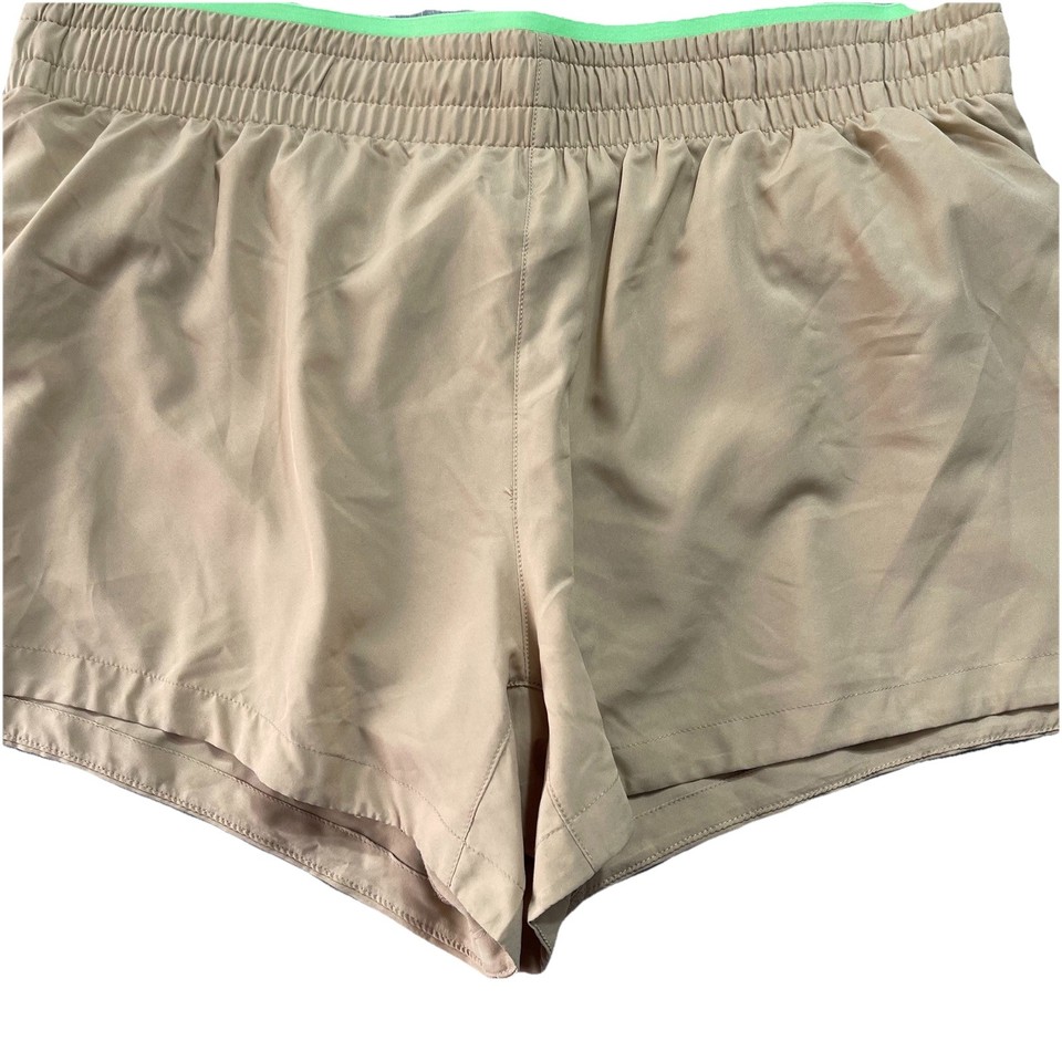 Fabletics Womens The Breath Run Shorts Size L Khaki Athleisure Sport ...
