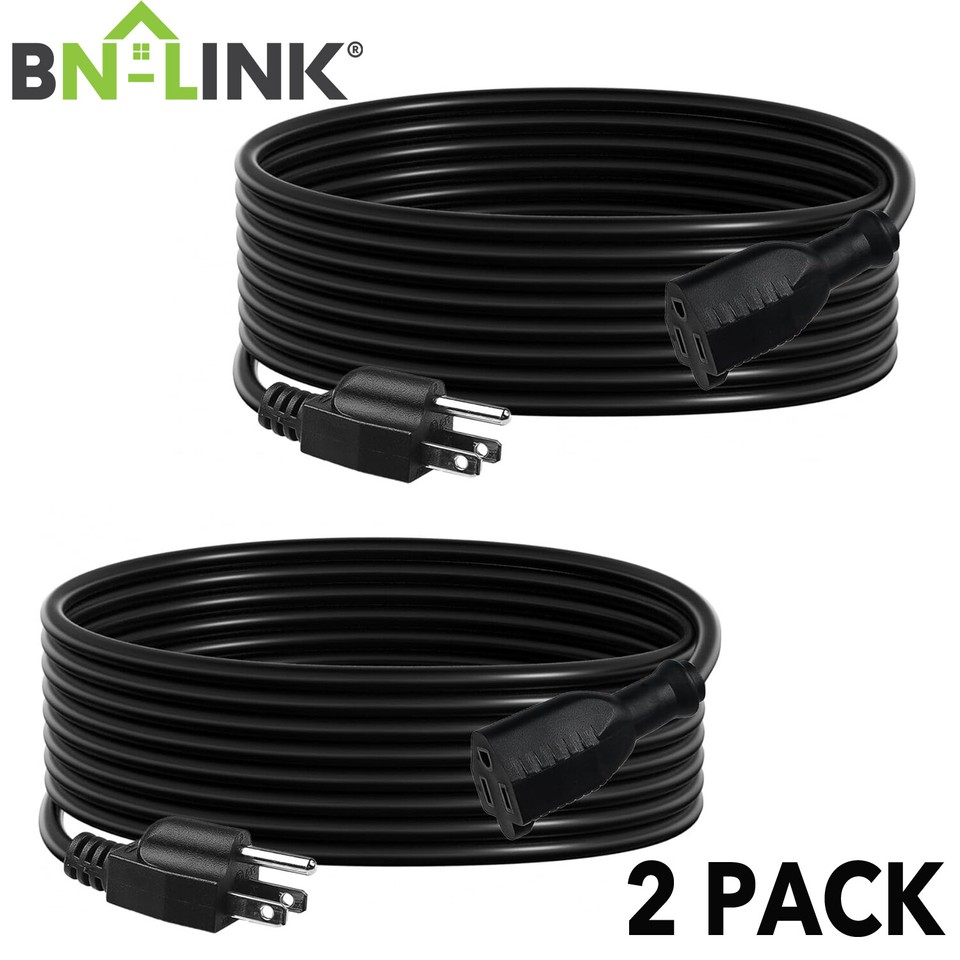 BN-LINK 2 Pack Outdoor Extension Cord 16/3 SJTW, PVC Cable Jacket,3 ...