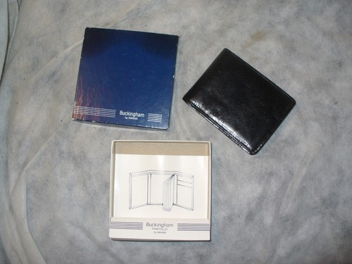 Vintage SWANK Genuine Cowhide Tri-Fold Soft Leather Wallet Black | eBay