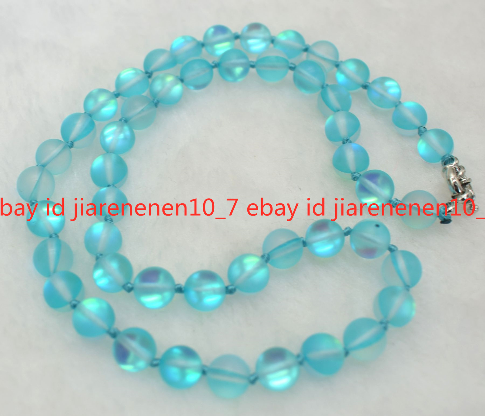 Natural 6/8/10/12mm Blue Gleamy Moonstone Round Gemstone Beads Necklace ...