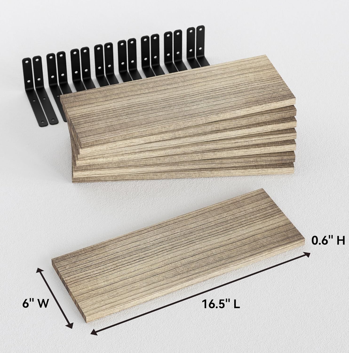 Floating Shelves Wall Mounted Display Storage Rustic Hanging Wood Racks ...