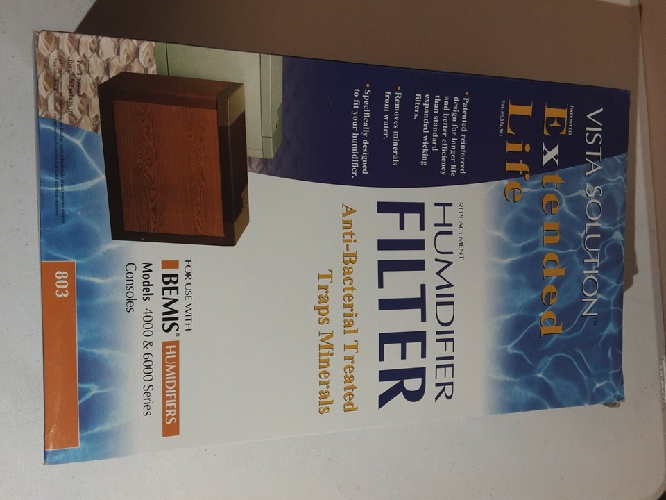 VISTA SOLUTION 803 Humidifier Replacement Filter for Bemis 4000, 6000 ...