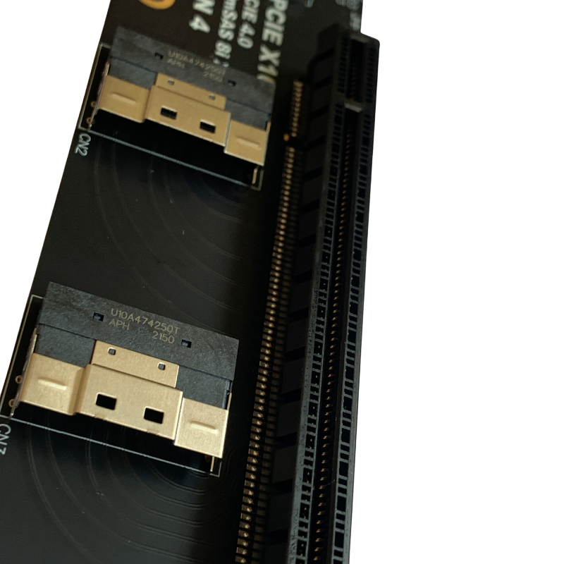 2-port SlimSAS 8i x2 to PCIe 4.0x16 slot riser SFF8654 riser GEN4 | eBay
