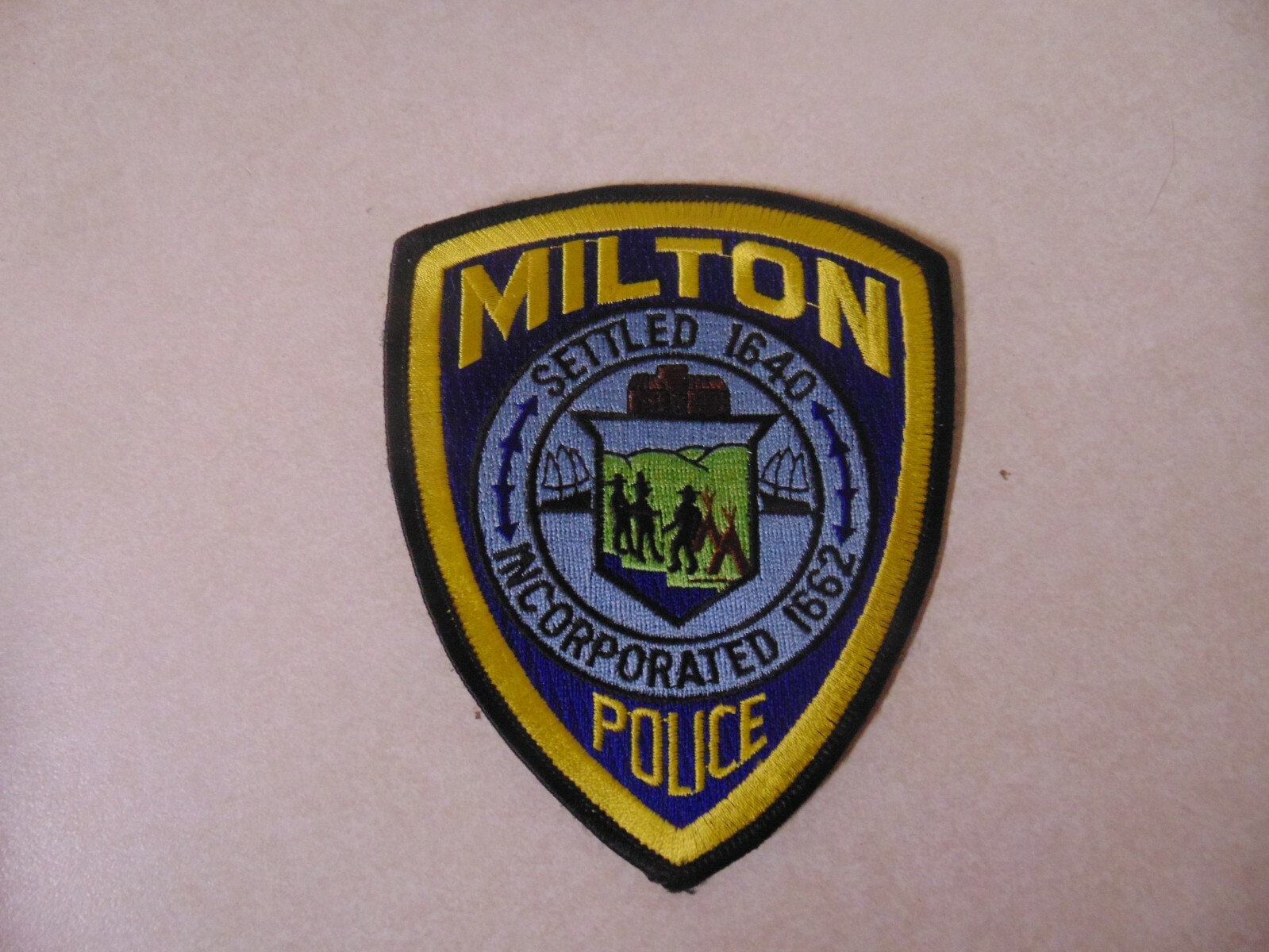 LAW ENFORCEMENT PATCH POLICE OLDER MILTON POLICE INCORPORATED | eBay