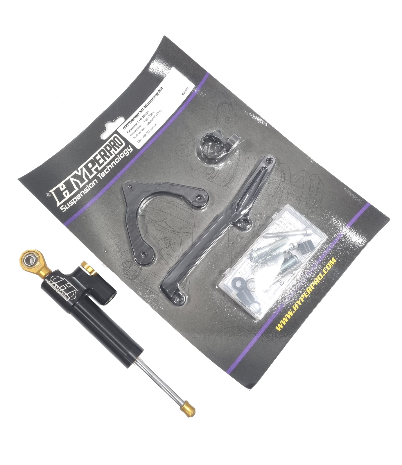 Hyperpro RSC Black Steering Damper and Black Fitting Kit Kawasaki Z H2 ...