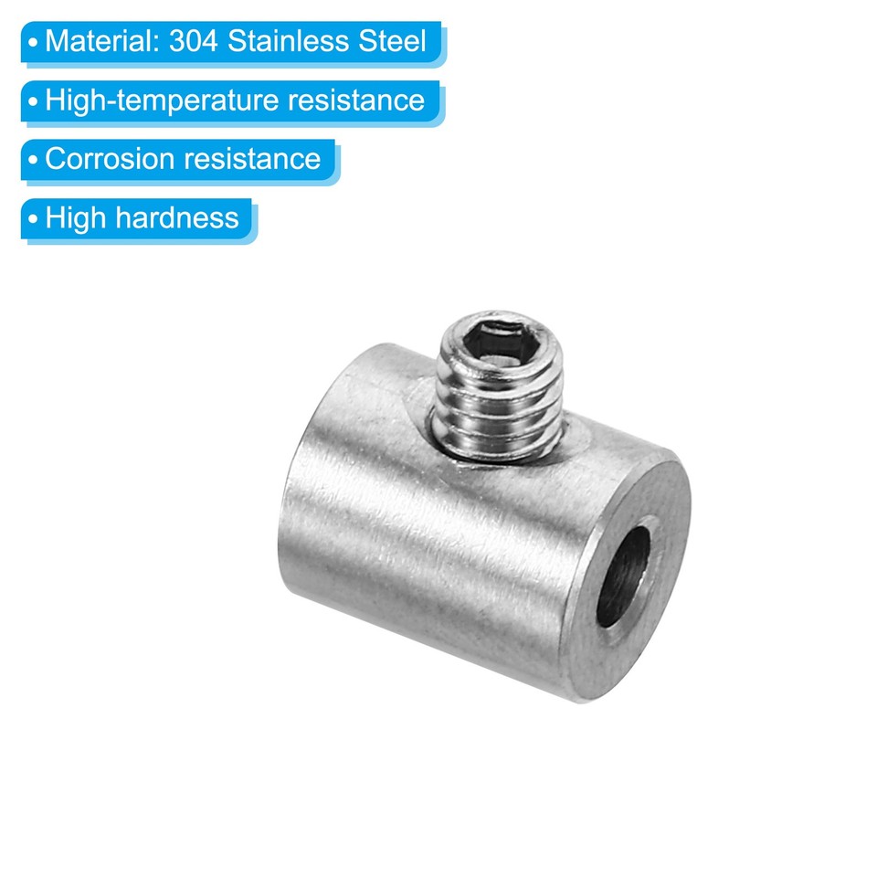 6Pcs 3mm Hole Wire Rope Clips Set Cable Clamps with Screw Spanner ...