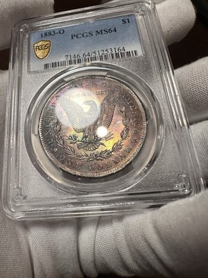 1883-O Monster Toned Morgan Silver Dollar MS 64 Photos Do Not Do It ...