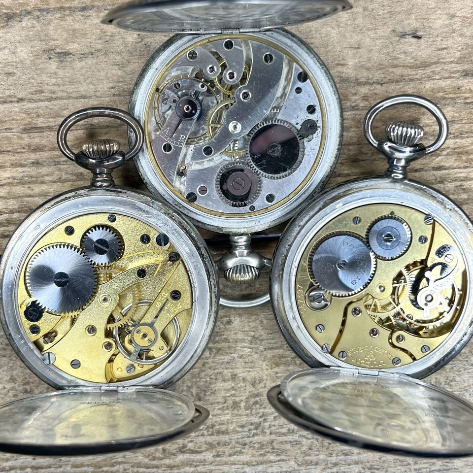 12s Open Face Pocket Watches - .800 Fine Silver Open Face Swiss Watches ...
