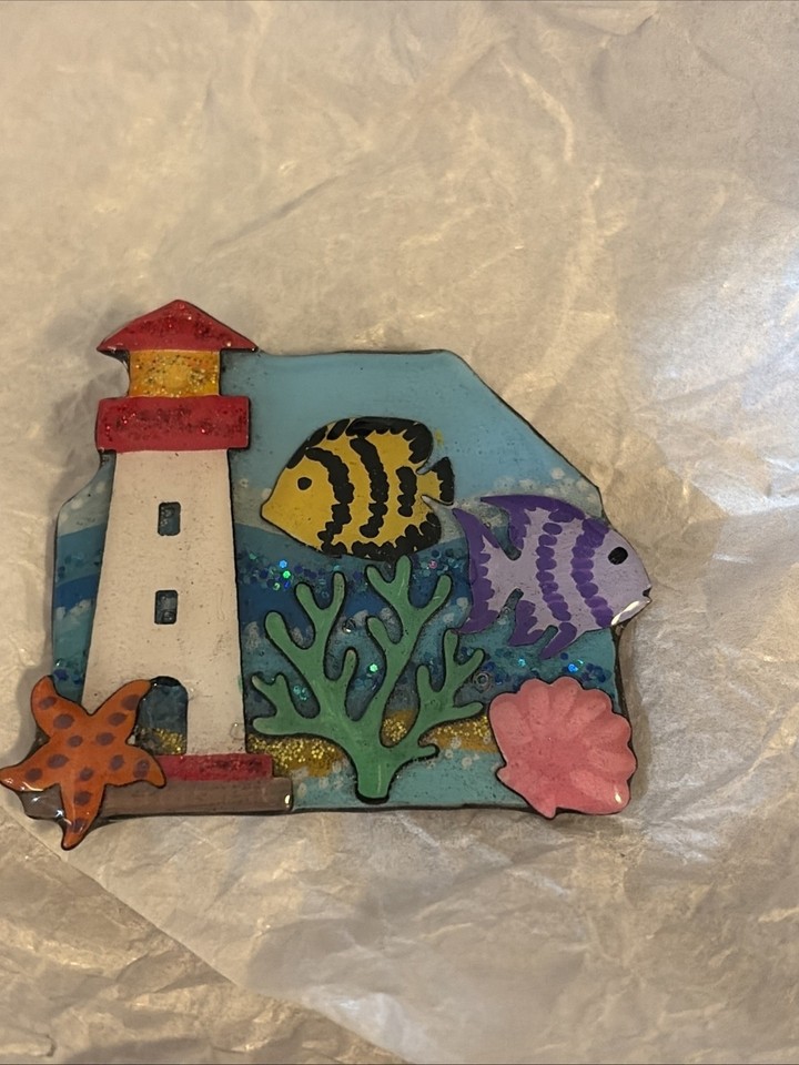 New Handcrafted Echo & Hara Fish Pin-Lighthouse-Angelfish Swimming ...