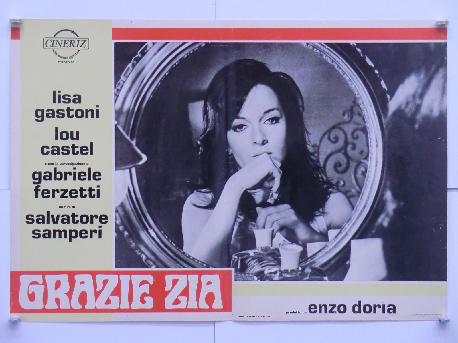 GRAZIE ZIA drammatico di Samperi con Lisa Gastoni Lou Castel fotobusta ...