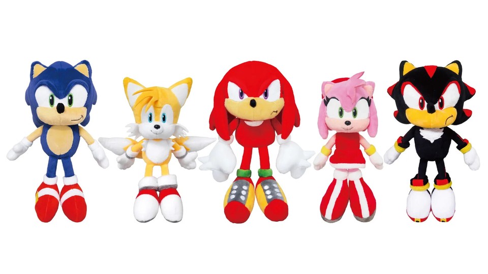 Sonic the Hedgehog ALL STAR COLLECTION Plush Tails Knuckles Amy Shadow ...