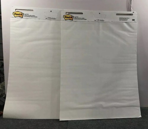 3M 560 Post-It Self-Stick Easel Pads 2-Pk- Blue 1In Grid On White 25 x ...