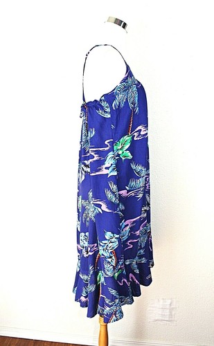 VTG KAUAIANA Hawaiian Dress / Sundress Blue Black White Beige Green ...