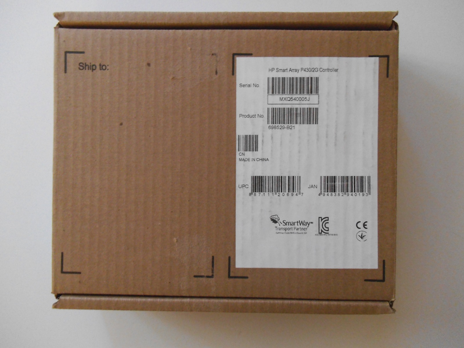 HP SMART ARRAY P430 / 2GB FBWC 12GB/S 1-PORT SAS 698529-B21 729635-001 ...