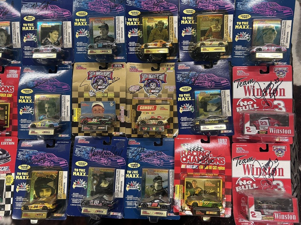 Huge Lot 21 AUTOGRAPHED Vintage Winners Circle Racing Champion NASCAR ...