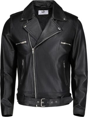 The Walking Dead Negan Leather Jacket, Black biker jacket for men | eBay