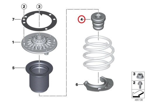 BMW 1' 2' 3' 4' Series F20 F21 F23 F31 F32 F33 Additional Shock ...