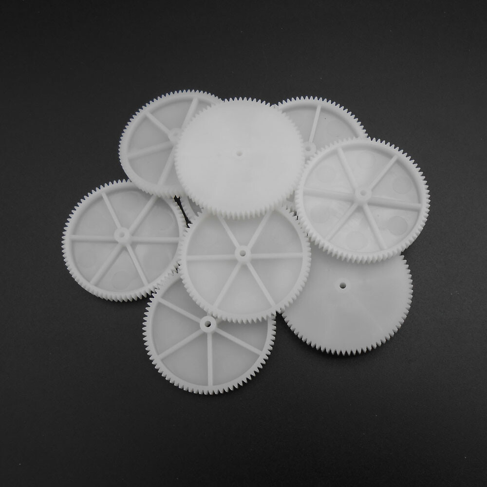 100Pcs 0.5M 80T Plastic Spur Gear 0.5 Modulus 80 Teeth Aperture 2MM 1 ...