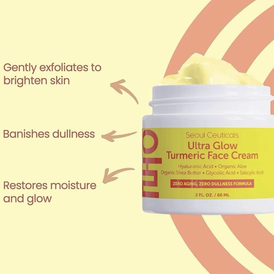 SeoulCeuticals Turmeric Power Duo Skin Face Cream & Snail Mucin Anti ...