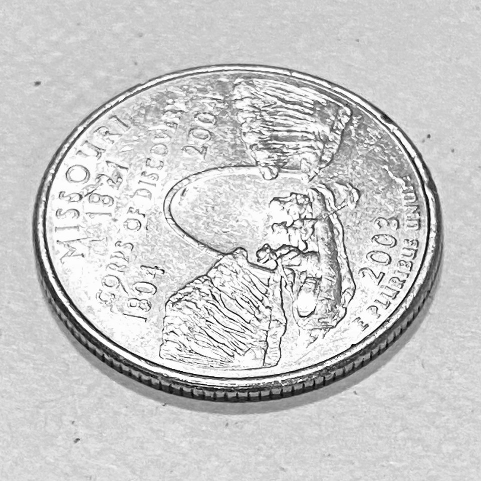 Rare Missouri State ErrorQuarter 2003P Scar On Face Strike Thru Error ...