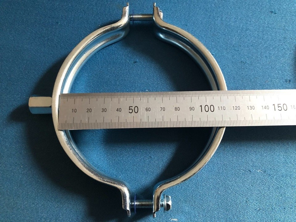 soil pipe 110mm/4" steel stand off bracket clamp heavy duty wall eves ...