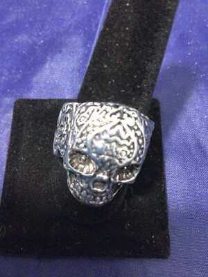 Silver tone Skull size 10 1/2 | eBay