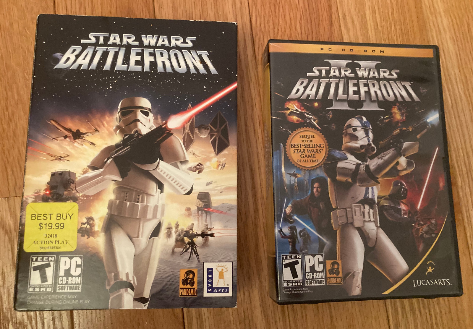Lot of Star Wars Battlefront (small box) & Battlefront 2 (small plastic ...