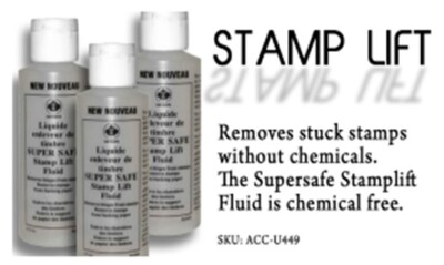 Super Safe Stamp Lift Fluid: Remove hinges & paper, separates stamps ...