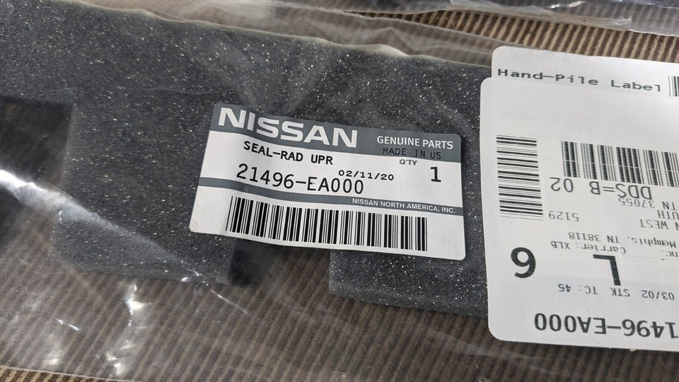 Genuine Nissan Radiator Assembly Lower Seal 21497-EA000 | eBay